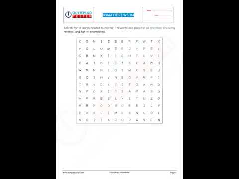 Class 3 Science worksheets - Matter and materials