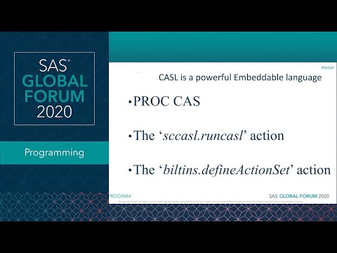 CASL, a Language Specifically Designed for Interacting With SAS Viya