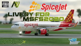 Spicejet Livery Asobo A320 Neo » Microsoft Flight Simulator