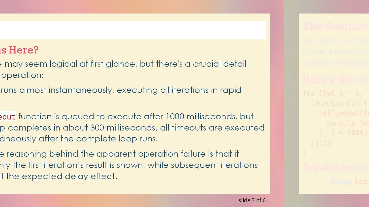 How to Loop After Specified Delay in a JavaScript For Loop