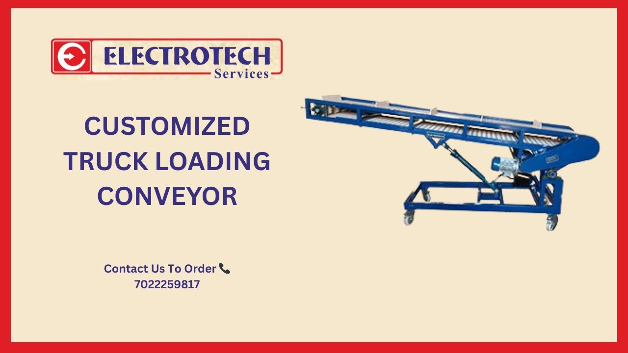 Customized Truck Loading Conveyor with Adjustable Height | Portable Material Handling Solution