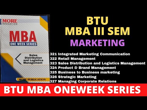 SALES DISTRIBUTION AND LOGISTICS MANAGEMENT |BTU MBA ONE WEEK SERIES |