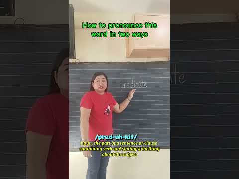 How to pronounce this word in two ways predicate #pronunciation #reading #education
