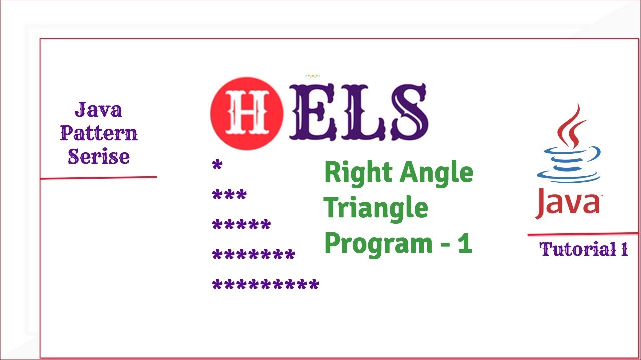 Right Angle Triangle Program In Java