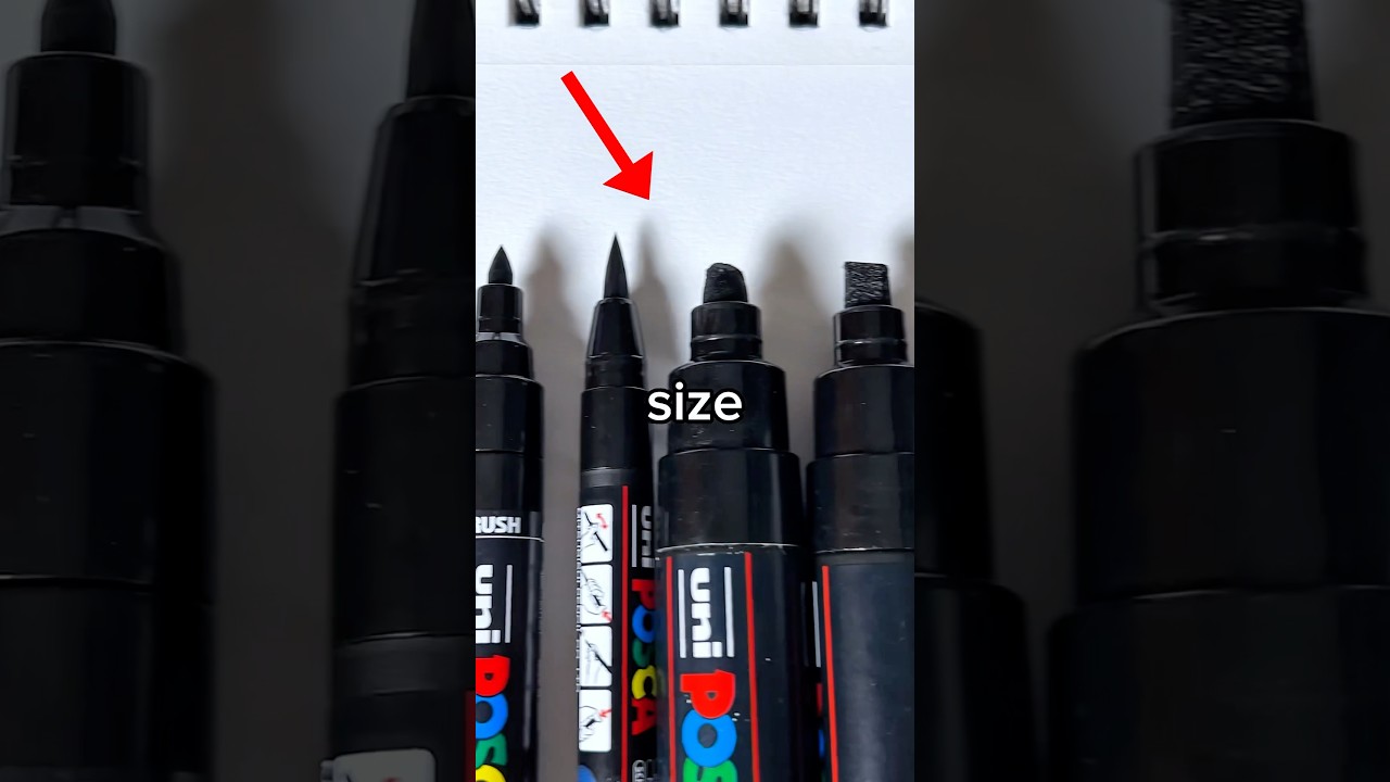 Drawing, But with EVERY Marker size… (#shorts)