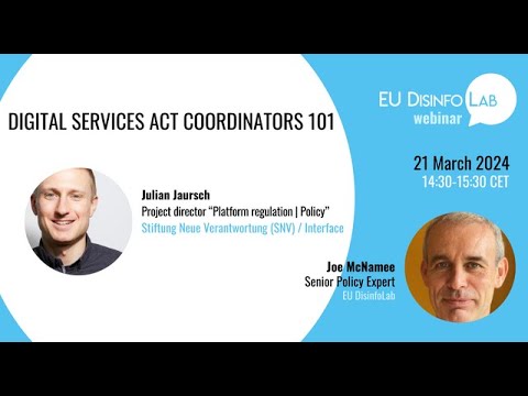 Webinar: Digital Services Act Coordinators 101