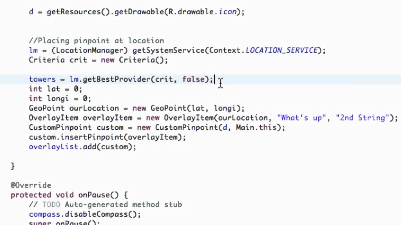 Android Application Development Tutorial - 143 - Criteria and getting Location