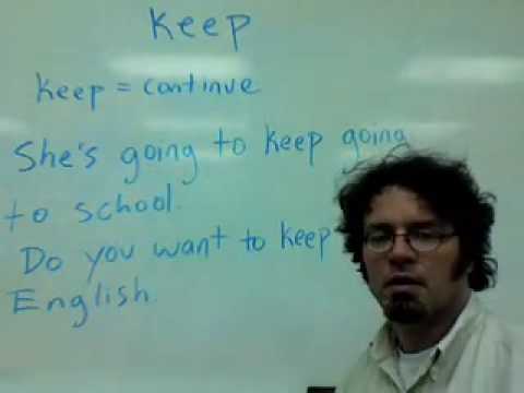 How to use the word "keep" in English