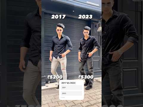 2017 V/s 2023 comment your favourite outfit ❤️🫶🫵#mensfashion #fashion #menswear #kurta #shorts