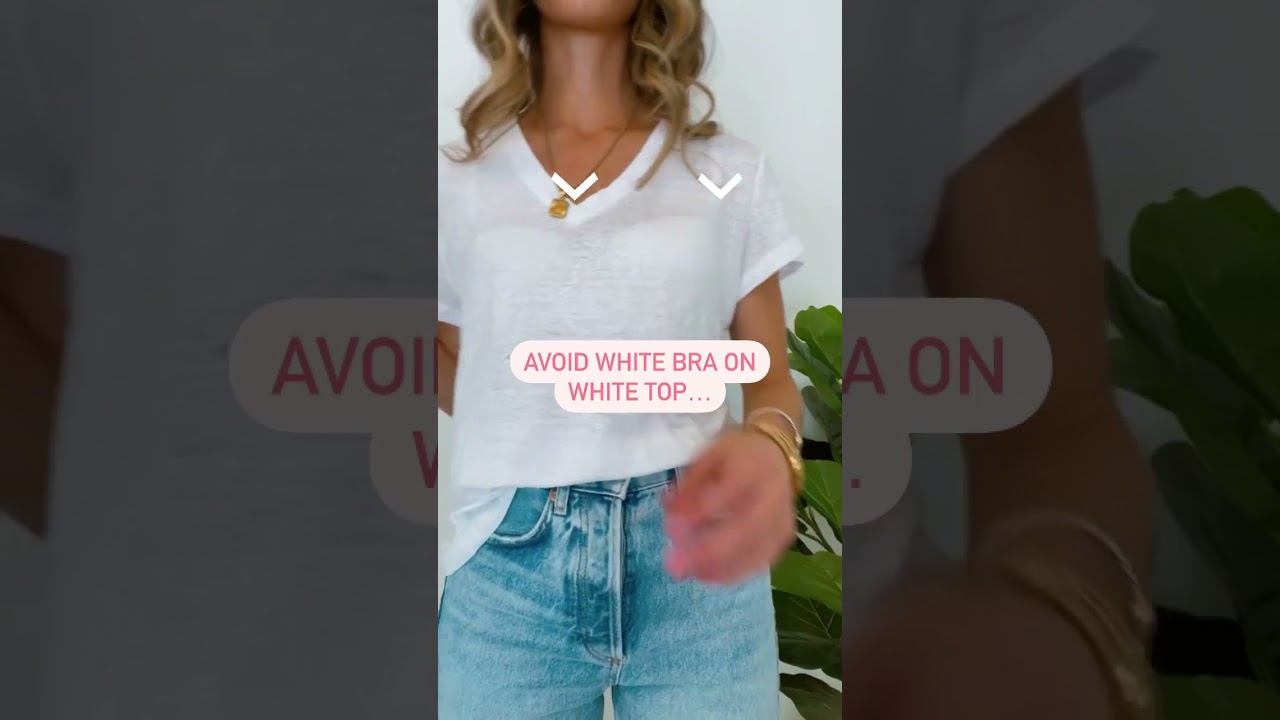 Easy Bra Hack For White Top