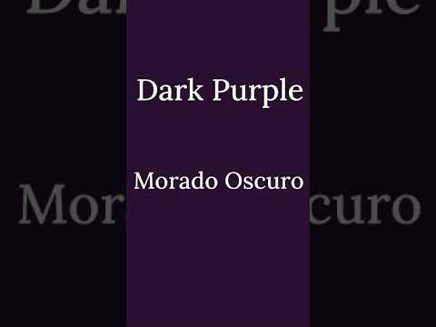 Learn How to Say Dark Purple in Spanish | #shorts #spanish