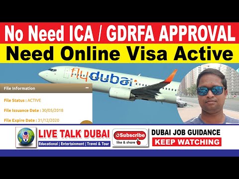 NO NEED ICA / GDRFA APPROVAL | NEED ONLINE VISA ACTIVE | FLYDUBAI | LIVE TALK DUBAI | DUBAI JOB