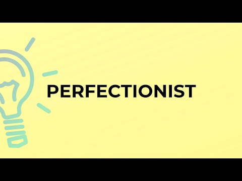 What is the meaning of the word PERFECTIONIST?