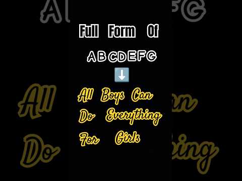 Full form of ABCDEFG 🤭 #music #fullform