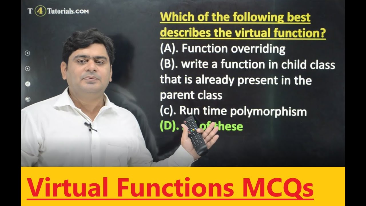 virtual Functions MCQs C++