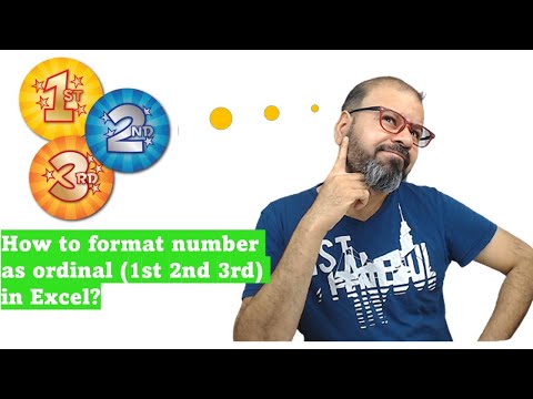 How to format number as ordinal (1st 2nd 3rd ) in Excel?