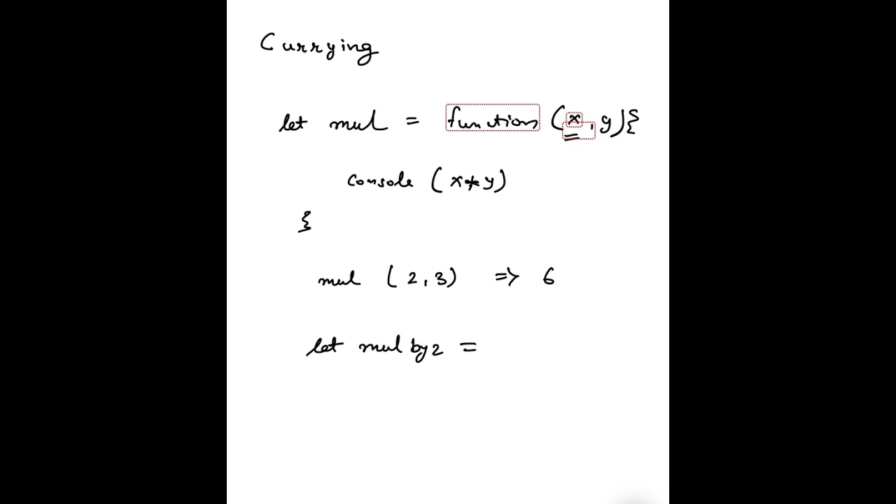 Currying in Javascript | JS Interview Questions