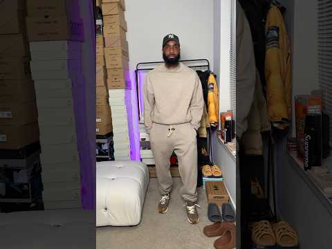 Fear of god essentials FW23 core Heather sweater and pants with new balance 990v6 Carhartt