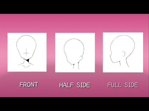 How to Draw Anime Head Base in 3 Different Angles For Beginners