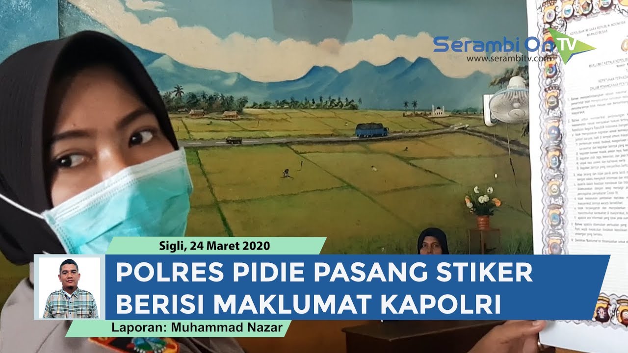 Polres Pidie Pasang Stiker Berisi Maklumat Kapolri, Sasar Warung dan Lokasi Keramaian