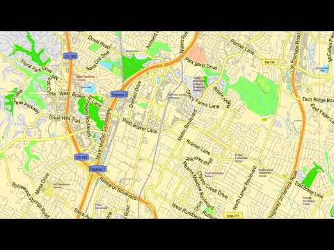 Austin Texas US editable layered PDF Vector Map