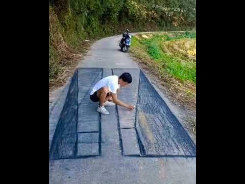 Best of 3D Street Art Painting Amazing 3d Street Art Illusion |3D Paintings on Roads| #shorts #art