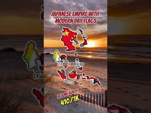 Japanese Empire with modern day flags | Mapping | #shorts #roadto1k #mapping #short