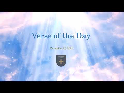Bible Verse of the Day - November 23, 2022