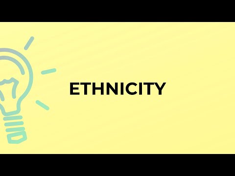 What is the meaning of the word ETHNICITY?