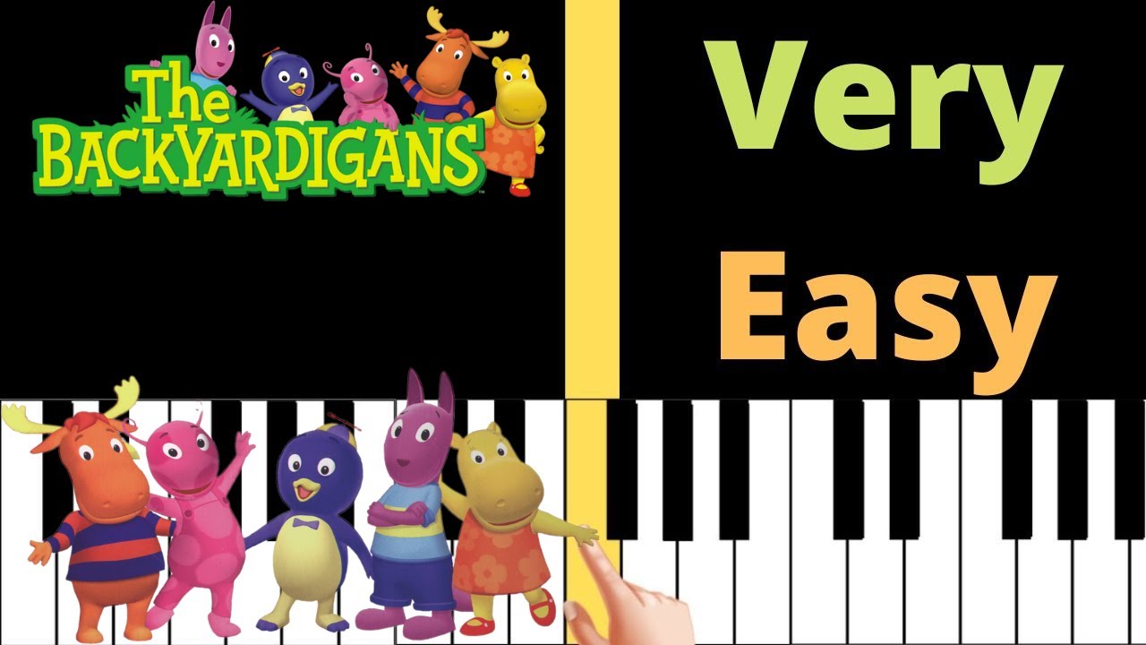 The Backyardigans - Theme Song - VERY EASY Piano Tutorial