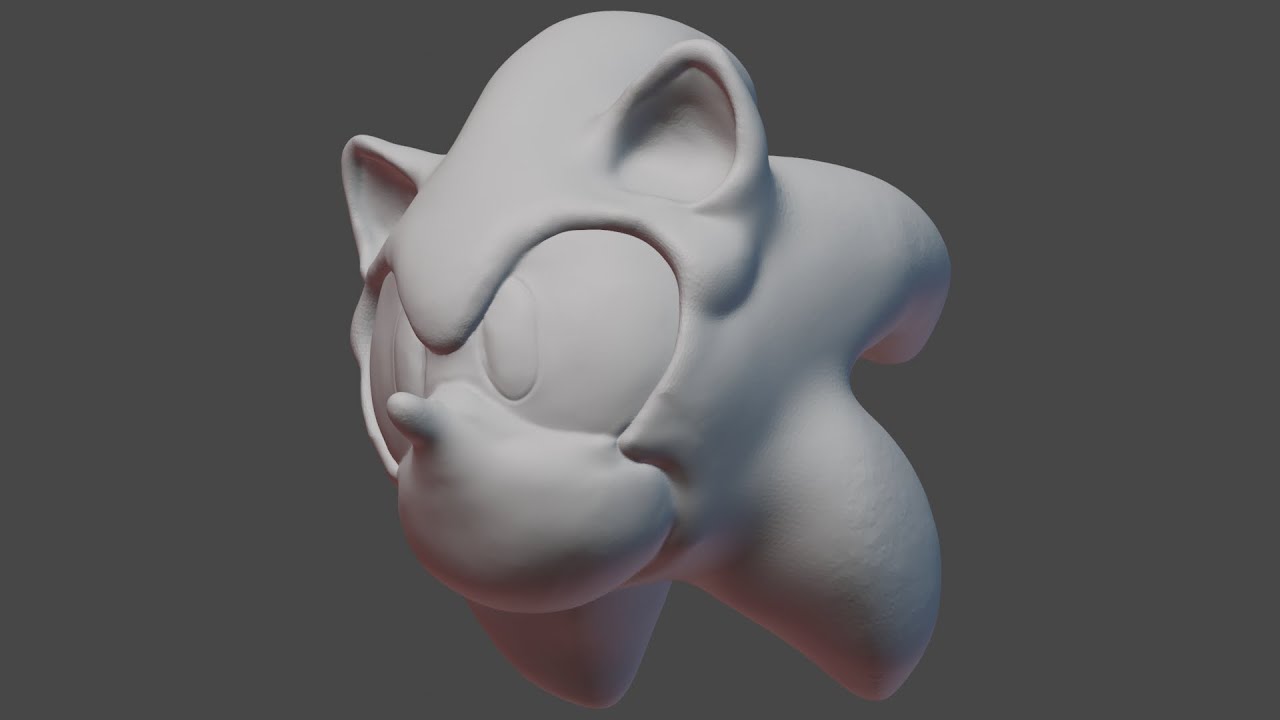 Sonic the Hedgehog modelling Part 1 (#timelapse)