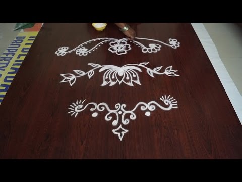 simple side rangoli designs || wall side rangoli || wall side rangoli ...