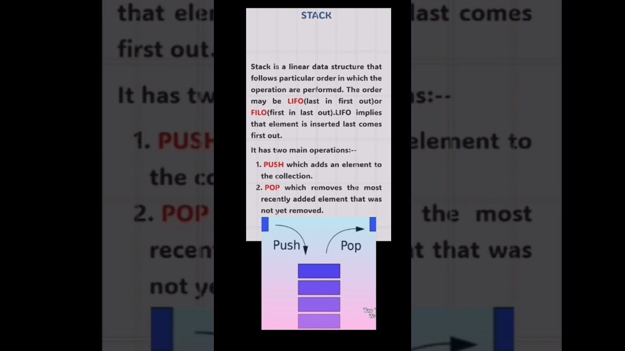 STACK iN C NOTES (for exams)