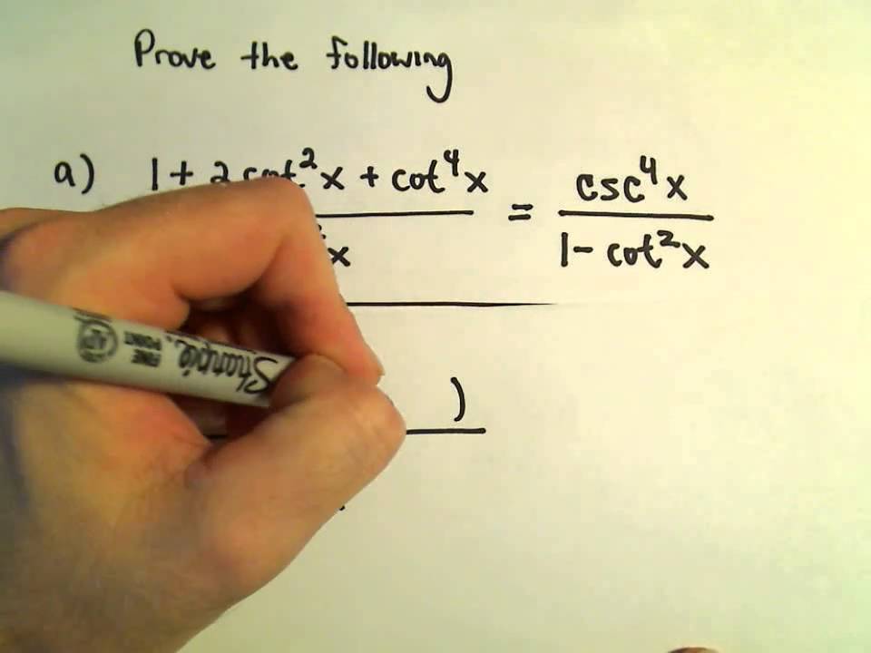 Proving an Identity - Other Examples, Example 1