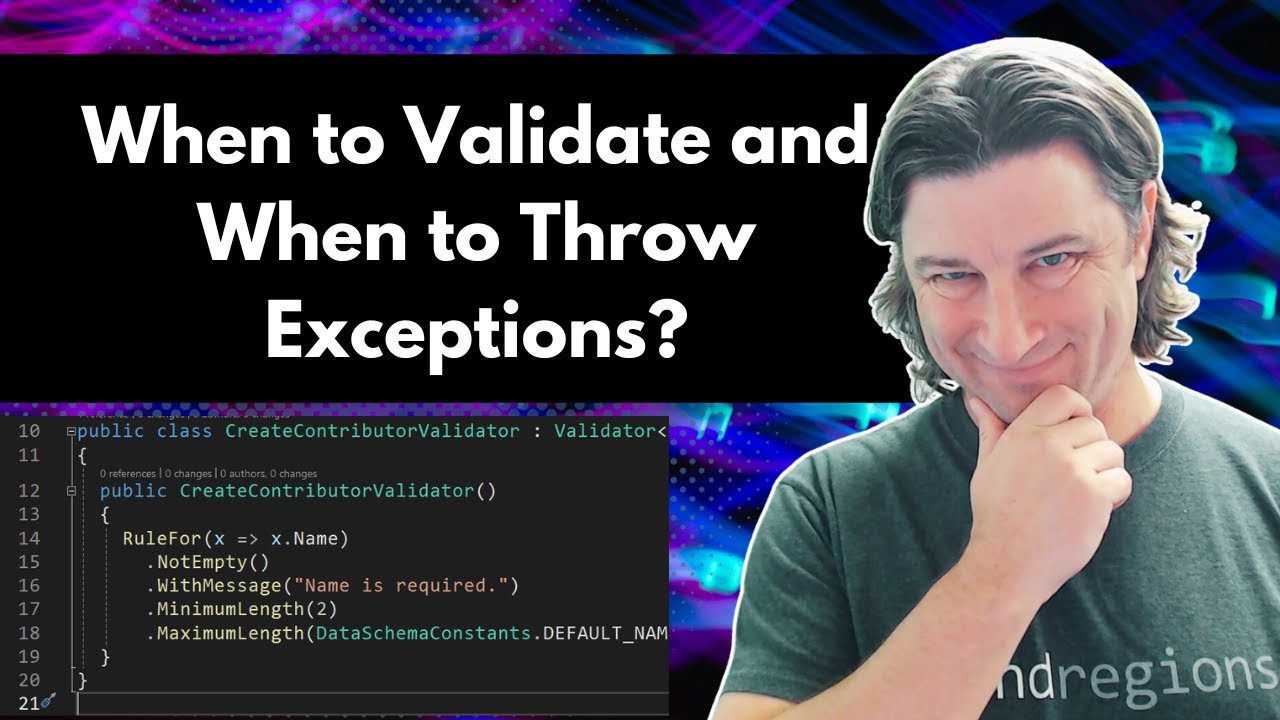 When To Validate and When To Throw Exceptions?
