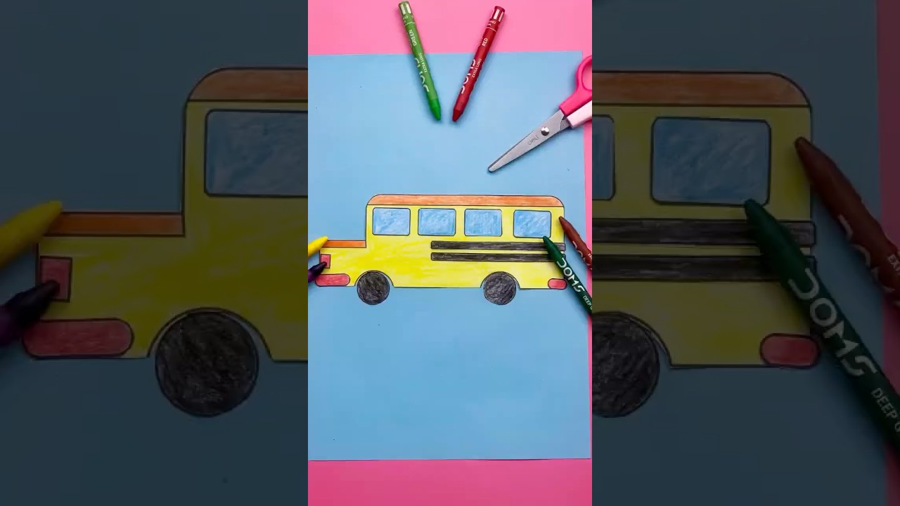 Build your own school bus craft printable #wheelsonthebus #craft #papercraft #printable