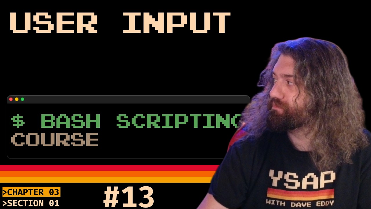 Bash Scripting Course - User Input (taking user input in a script) (pt13)