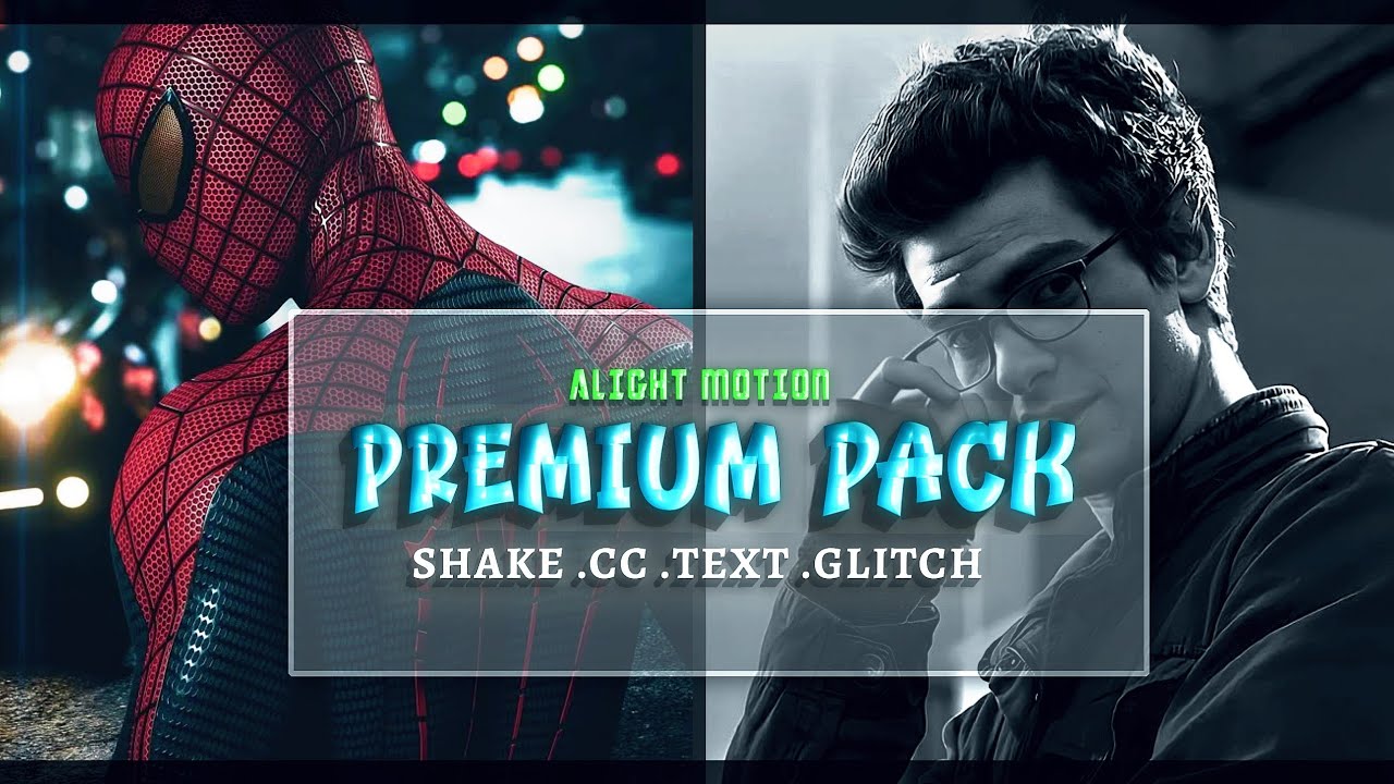 Alight motion premium pack / shake.cc.text.glitch / Xml or QR code