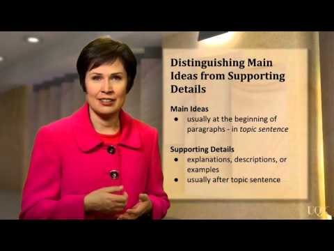 Reading: Unit 1: Distinguishing Main Ideas from Supporting Details