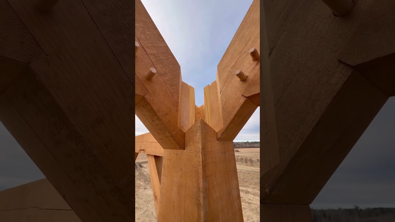 Funky posts #timberframe #build #skills #learnatrade #math