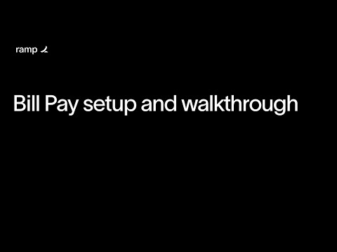 Bill Pay setup and walkthrough