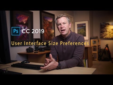 User Interface Size Preferences in Photoshop CC 2019