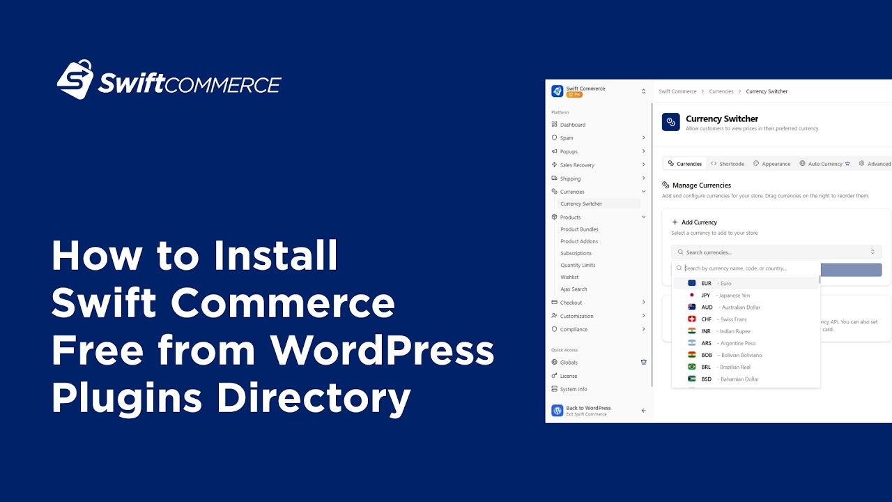 Installing The Ultimate All-in-One WooCommerce Addon Free Version | Swift Commerce