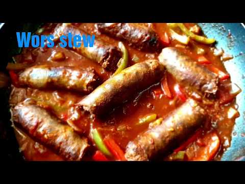Wors stew easy recipe/Sausage stew recipe/Boerwors stew/How to cook beef sausages