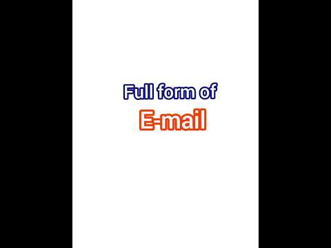 Full form of E-mail #education