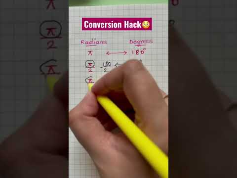 Convert from Radians to Degrees #180 #degree #math #tutor #mathtrick #learning #shorts #youtube