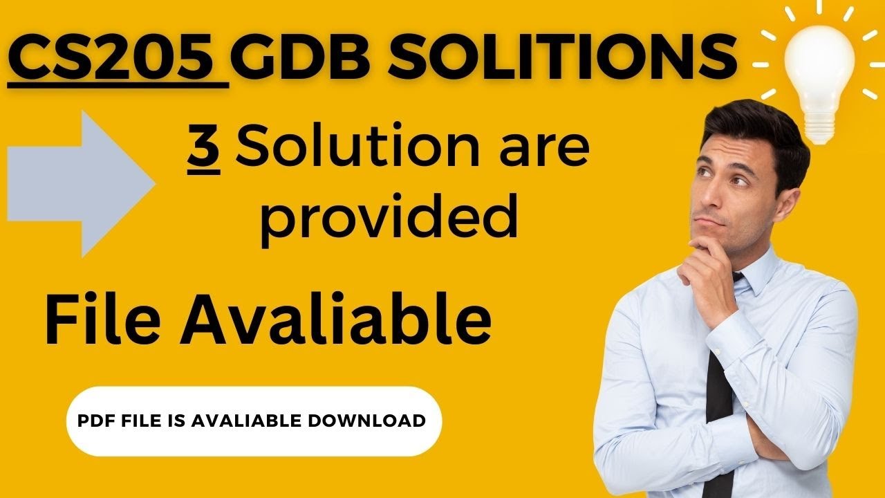 CS205 GDB Solution 2023 | 3 solutions available | PDF File download | point to point solution.