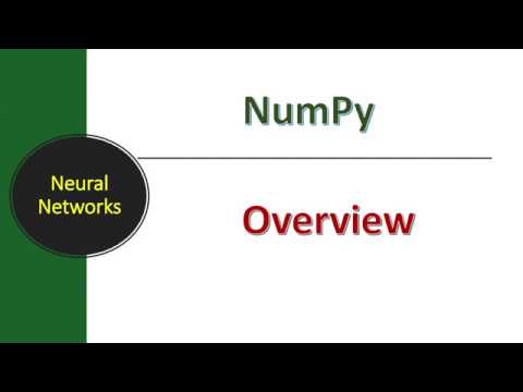 Learn Lecture 22 NumPy Overview | Deep Learning - Mind Luster