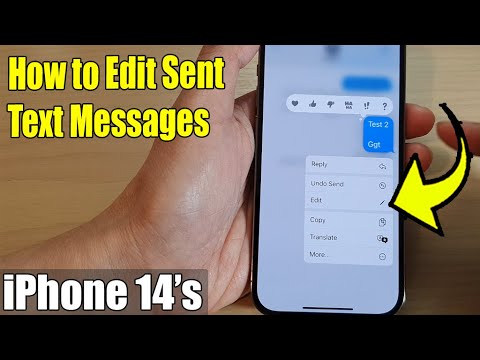 iPhone 14's/14 Pro Max: How to Edit Sent Text Messages