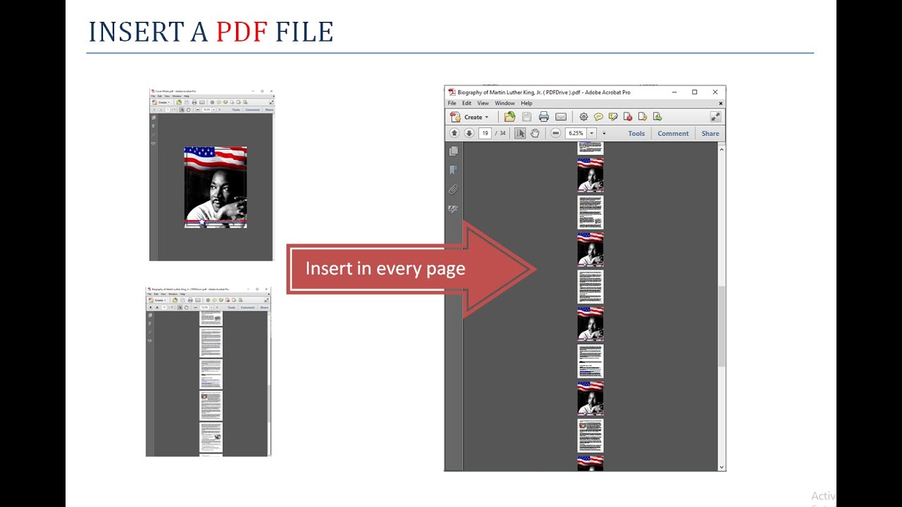 Tutorial 1   Insert a PDF file to a multiple PDF files
